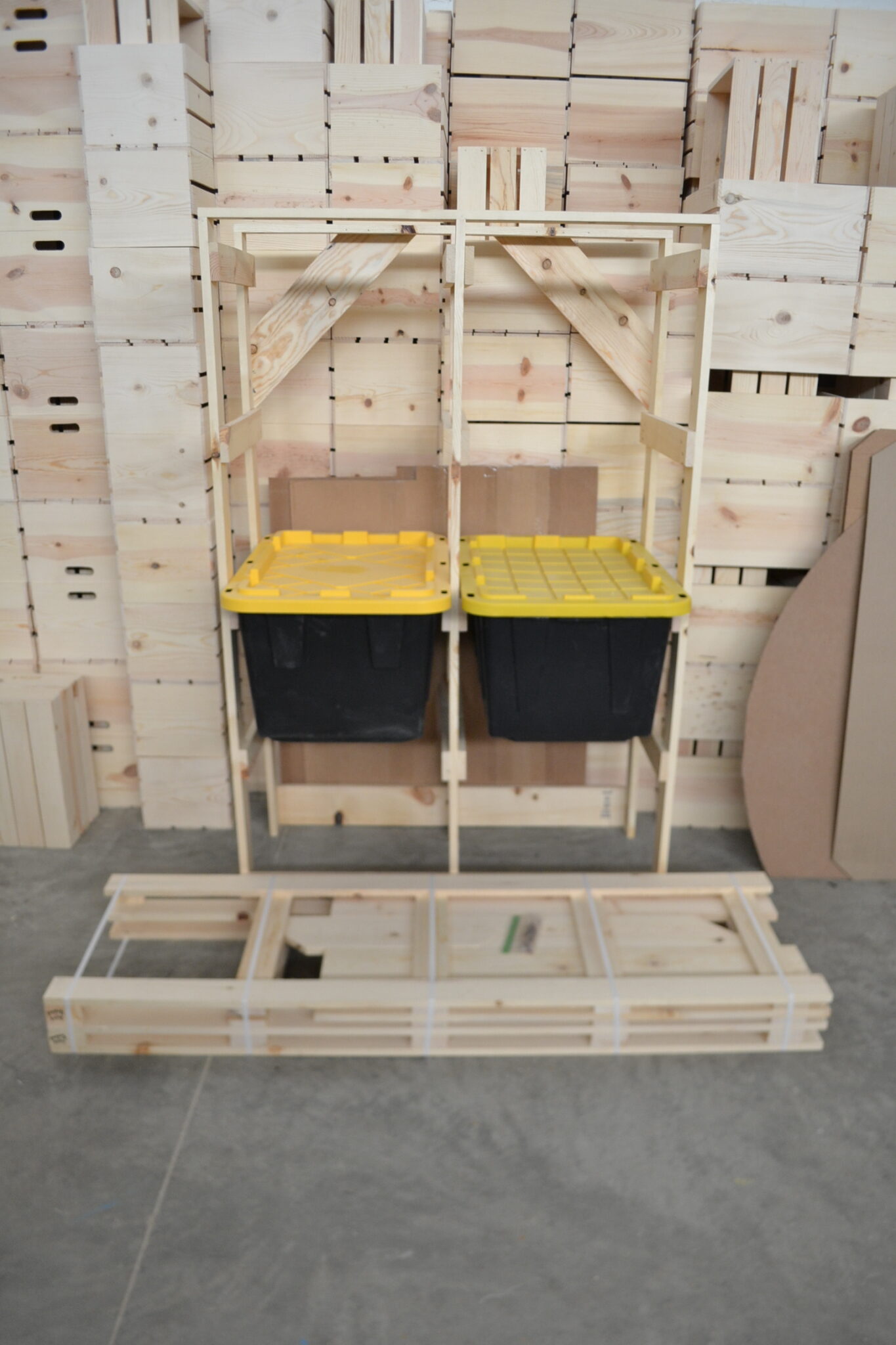 Wooden Tote Storage Rack - Poole & Sons, Inc.